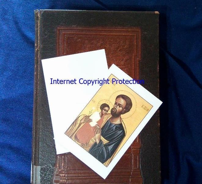 ICON Holy Card Saint Joseph Child Jesus New Old Monastery Card Very ...