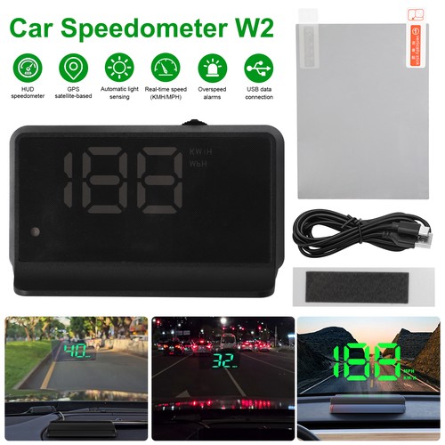Car HUD Head Up Display GPS Speedometer Digital MPH KM/H Overspeed ...