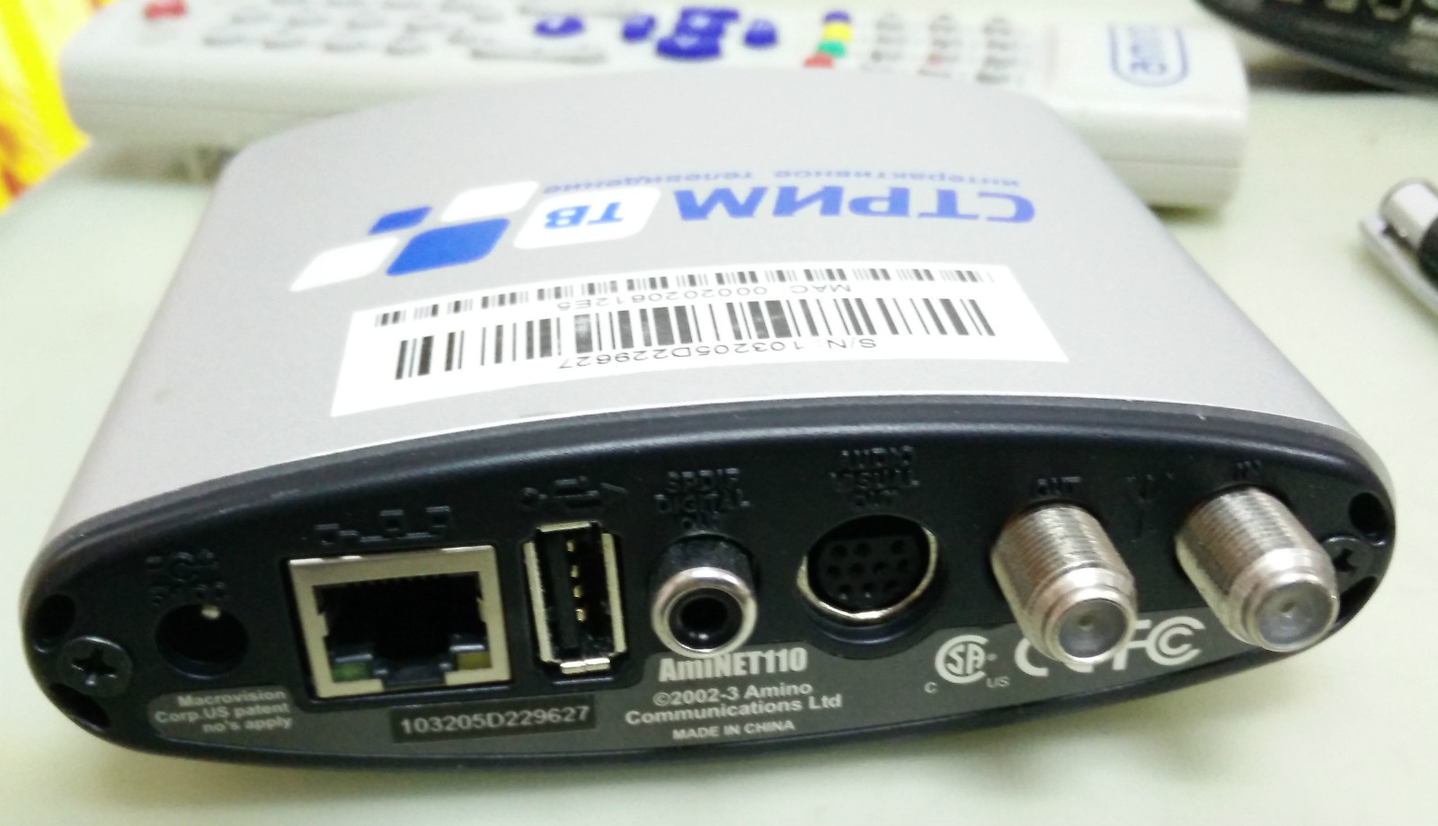 AMINO A110-002 AmiNet110 Set-top Box IPTV with Remote - ONLY!!! | eBay