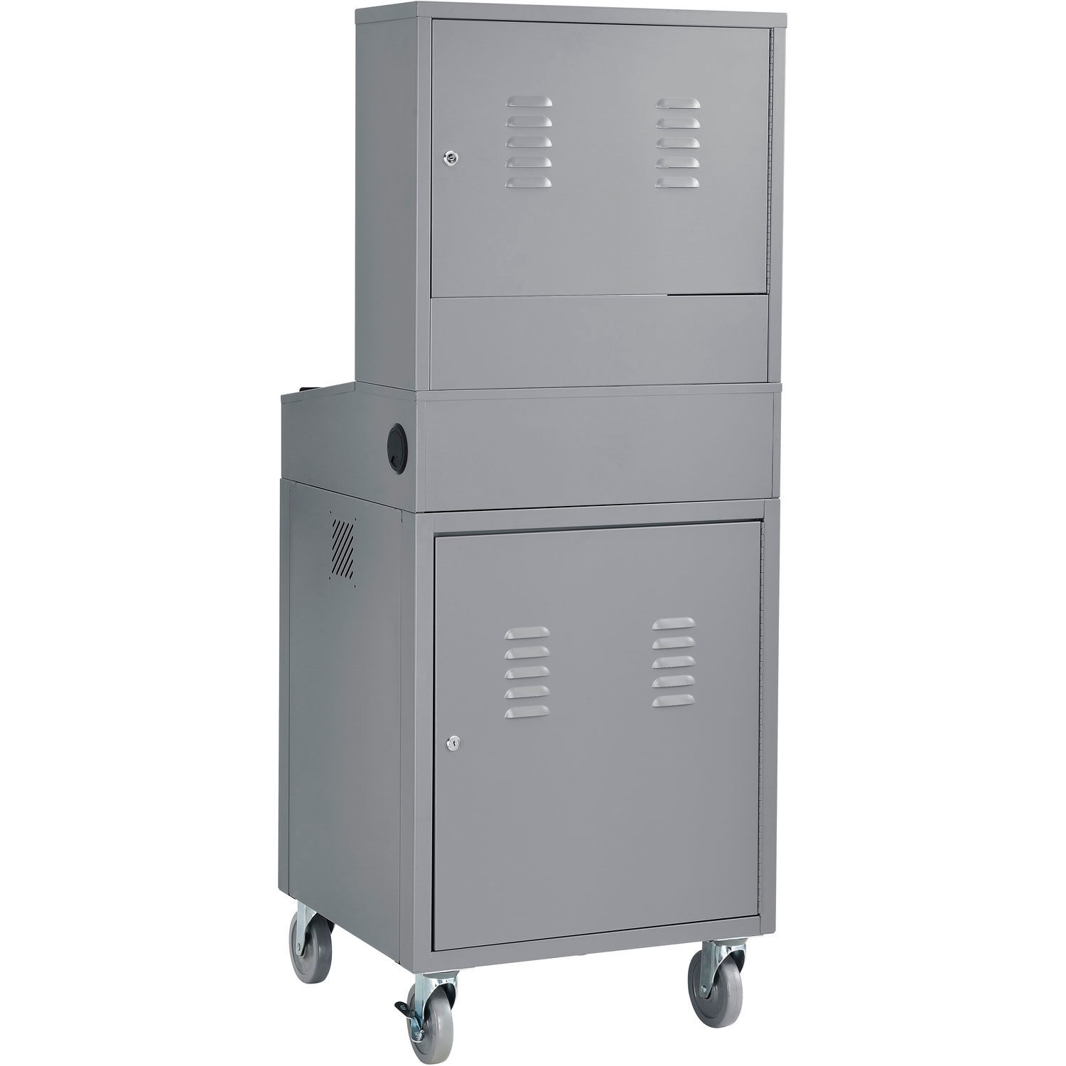 Mobile Security LCD Computer Cabinet Enclosure Gray 24-1/2"W -1/2"D x ...