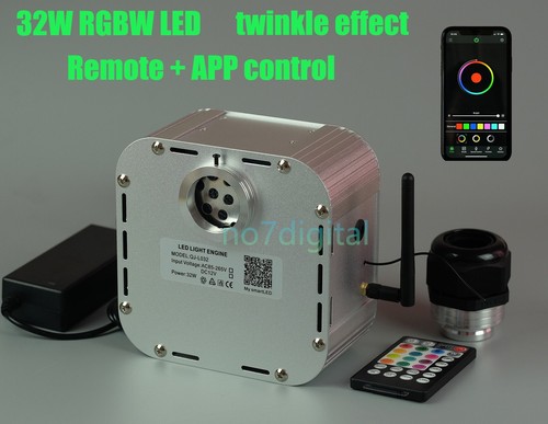 32W APP Led Fiber Optic Light Source for Home Star Ceiling Galaxy Wall ...