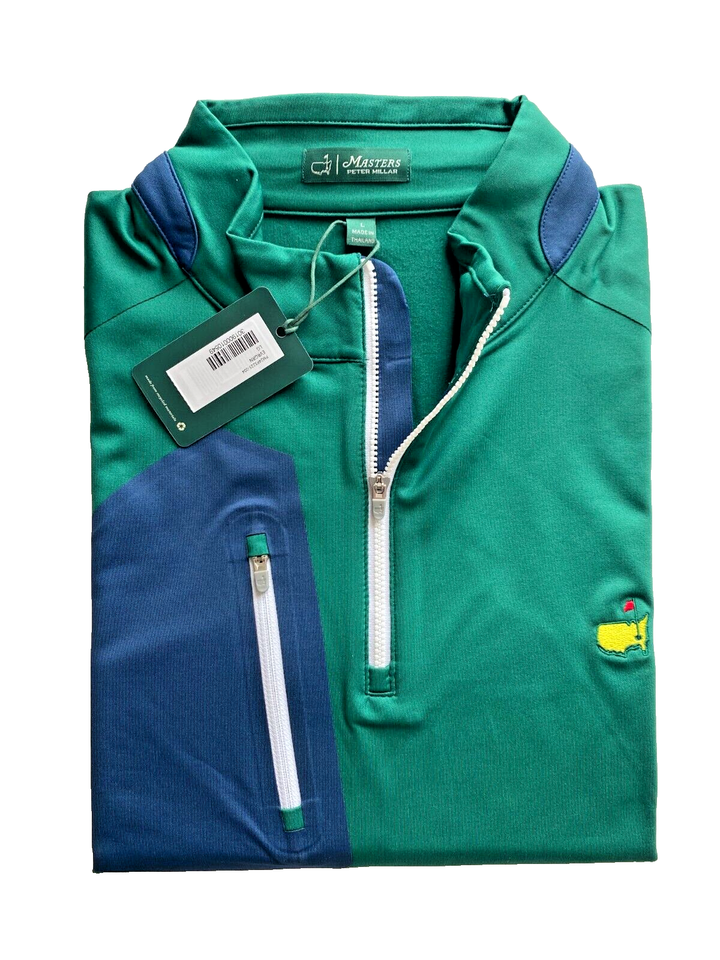 2026 Masters by Peter Millar Medium Green 1/4 Zip Pullover Augusta Golf ...