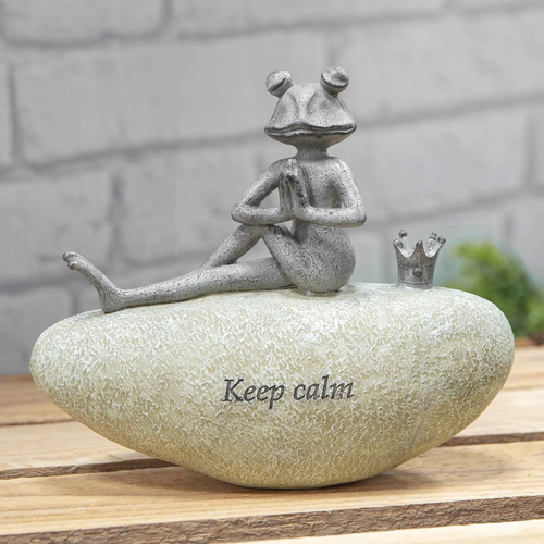 Country Living Frog on Stone Garden Ornament 15.5cm | Keep Calm ...