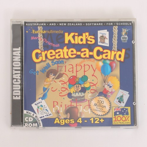 Kid’s Create-A-Card Educational CD-ROM PC Software for Windows 95 98 ...