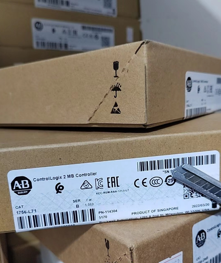 In Stock Newest In Box Original AB 1756-L71 Ser B ControlLogix 2MB ...