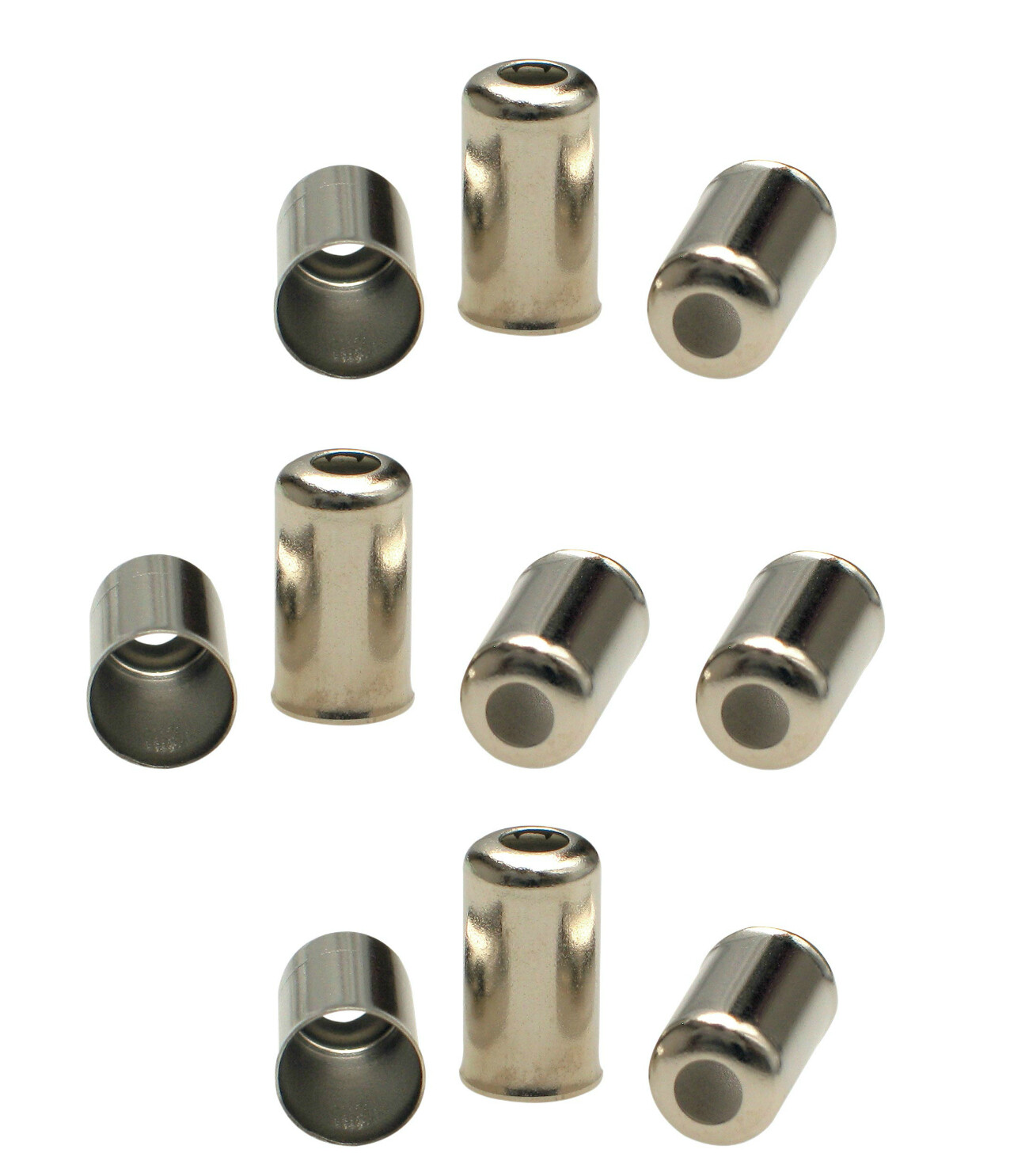 Motion Pro Chrome Cable Housing End Cap 7mm for 6mm O.D. Cable 10Pk (01 ...