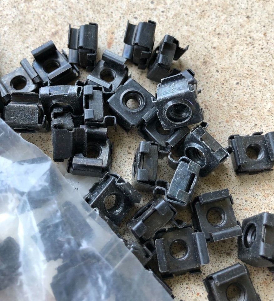 12-14 Screw Rack Mount Cage Nuts Square Clips Server Bag Pack Lot Qty ...