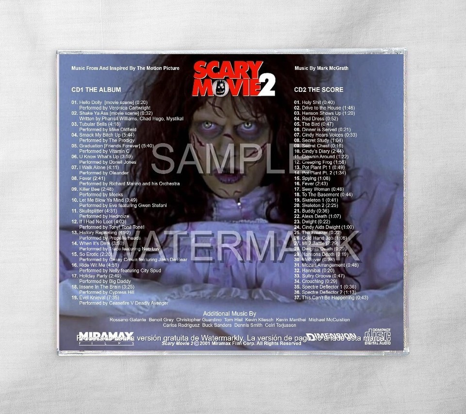 Scary Movie 2 Complete Soundtrack 2CD Songs&Score M.McGrath & Various ...