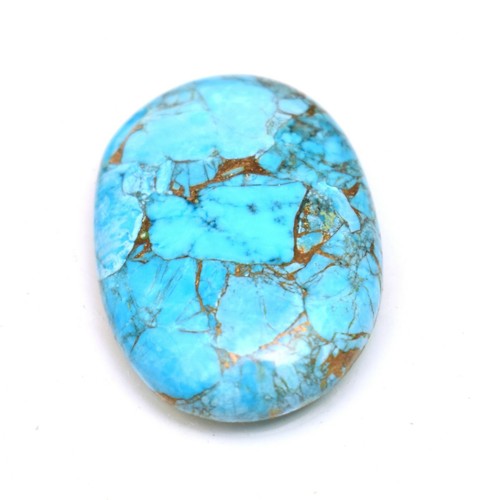 28.60 Ct Natural Arizona Blue Turquoise Loose Gemstone For Pendent Use ...