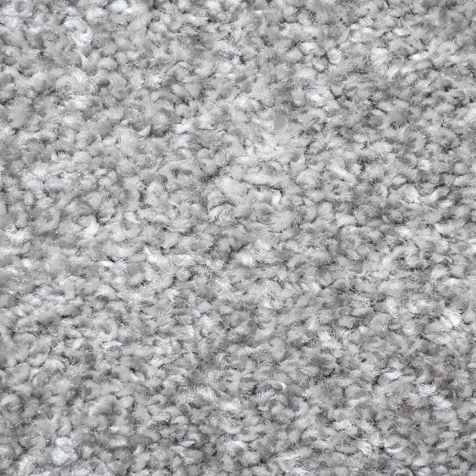 Light Grey Budget Saxony Carpet 14mm Thick Feltback Lounge Bedroom ...