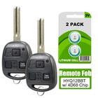 2 for Lexus RX330 2004-2006 RX350 2007-2009 Car Remote Key Fob 3 Button ...