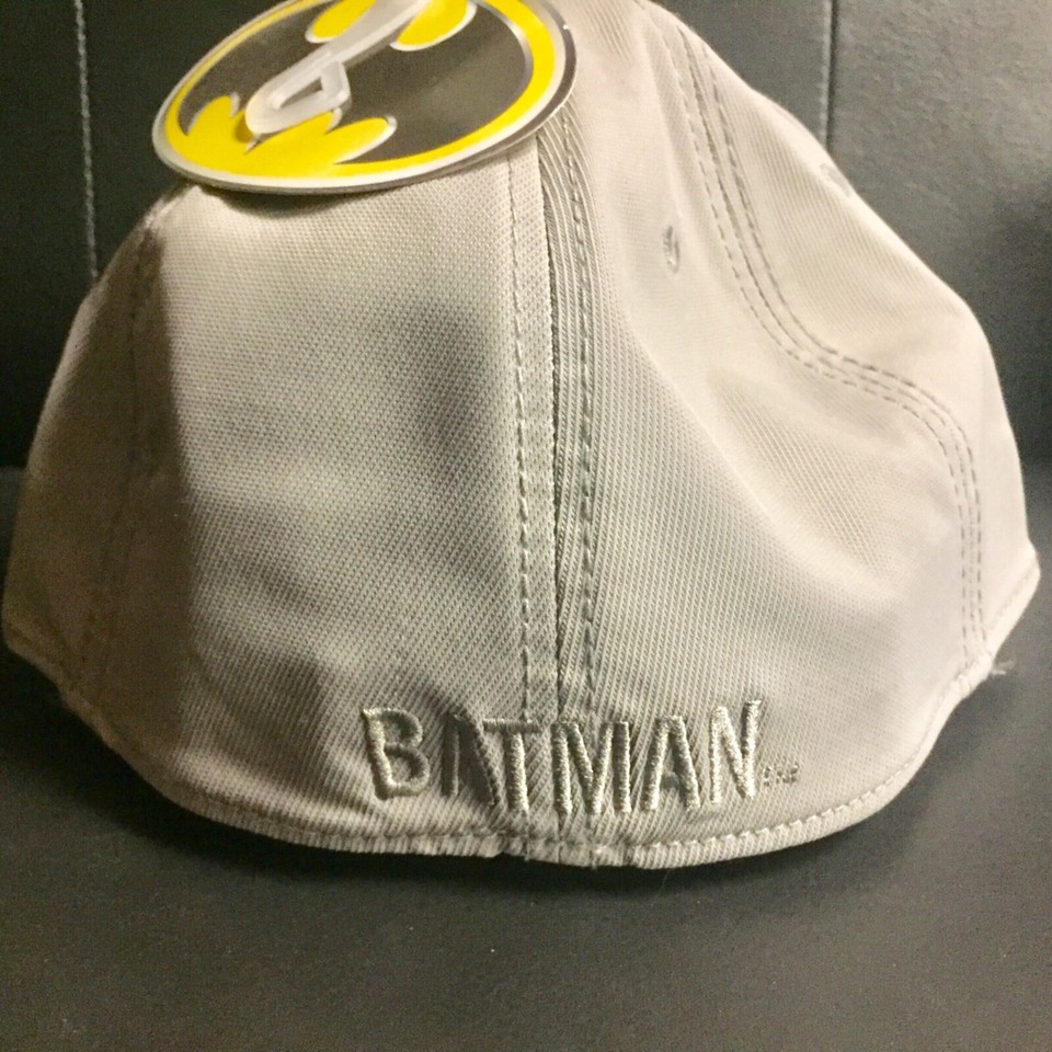 BATMAN DC Comics gray neon green flatbill fitted hat | eBay