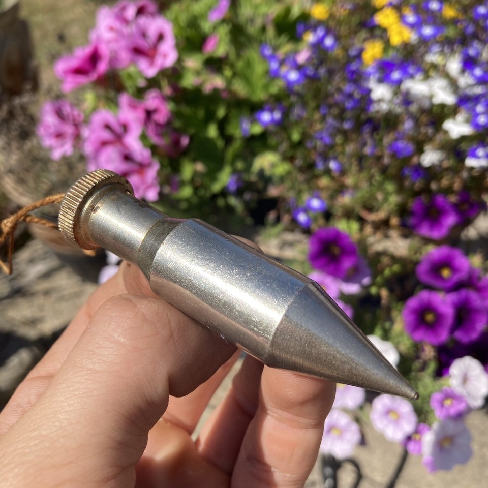 Antique Plumb Bob Carpenter Tool Solid Steel Pencil Shaped Rare Tool ...
