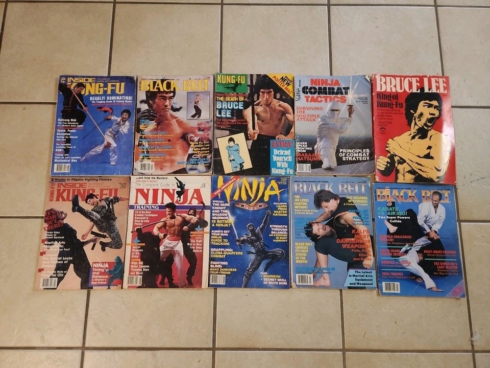 VTG Inside KUNG-FU Martial Arts Black Belt Bruce Lee& Ninja Magazines ...