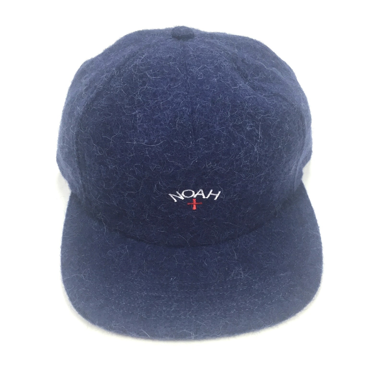NWT Noah NY Men's Navy Blue Core Logo Embroidered Mohair Wool Hat Cap ...