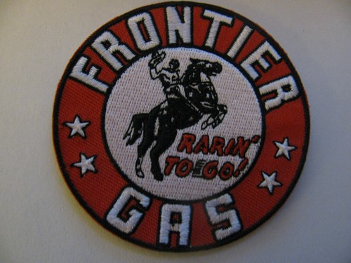 VINTAGE FRONTIER GAS GASOLINE PATCH EMBROIDERED NOS NEW STOCK FREE ...