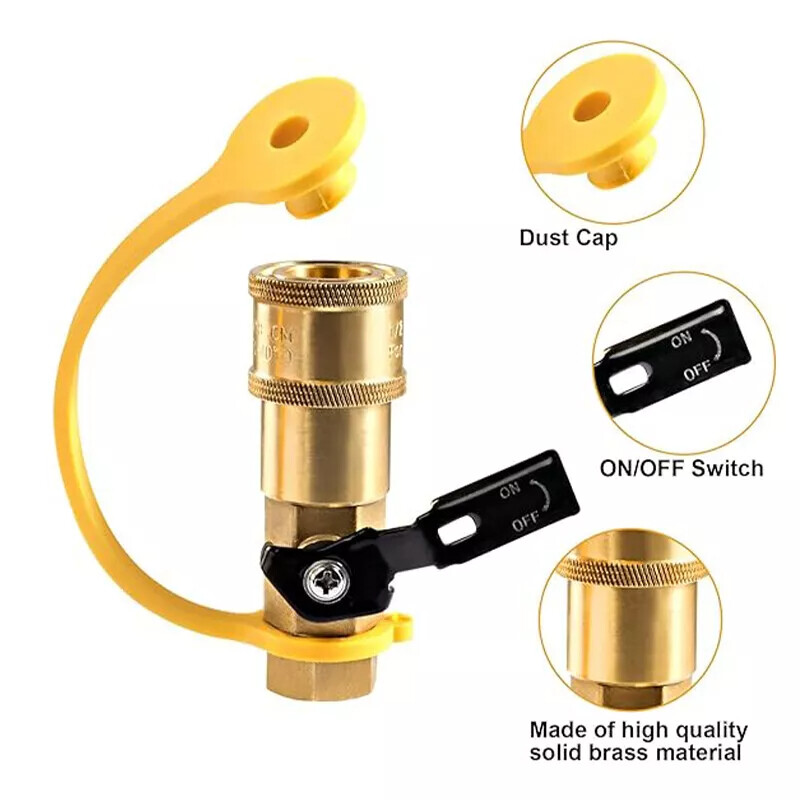 RV Quick Connect Fittings BBQ Grill Adapter 1/4" NPT Propane Hose ...