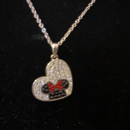 Beautiful Disney Crystal Mini Mouse Pendant Necklace Silver Tone 16 ...