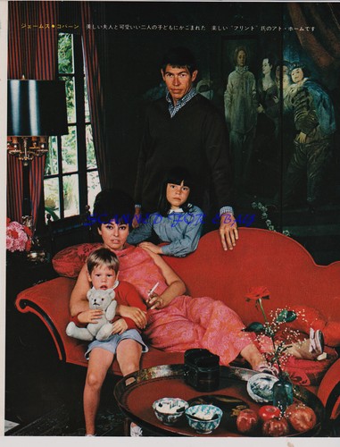 JAMES COBURN SUPERB RARE FAMILY PHOTO FULL PAGE CLIPPING 1966 | eBay