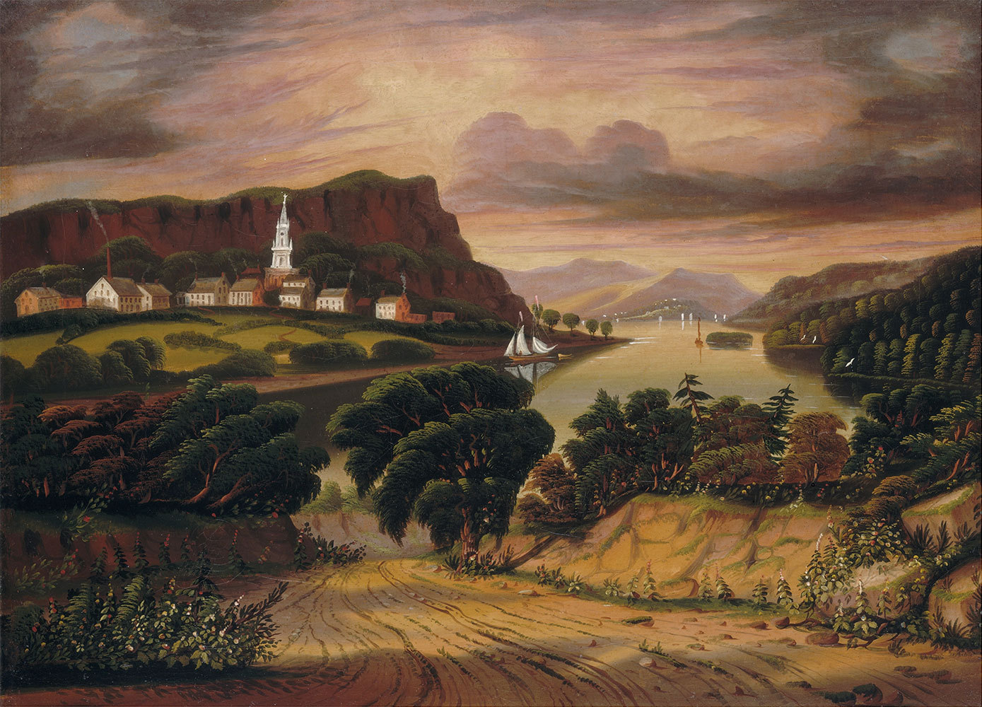 Thomas Chambers : "Lake George and the Village of Caldwell" — Fine Art ...