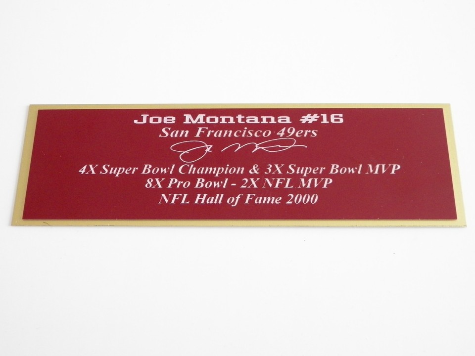 Joe Montana Dwight Clark The Catch Autograph Nameplate San Francisco ...