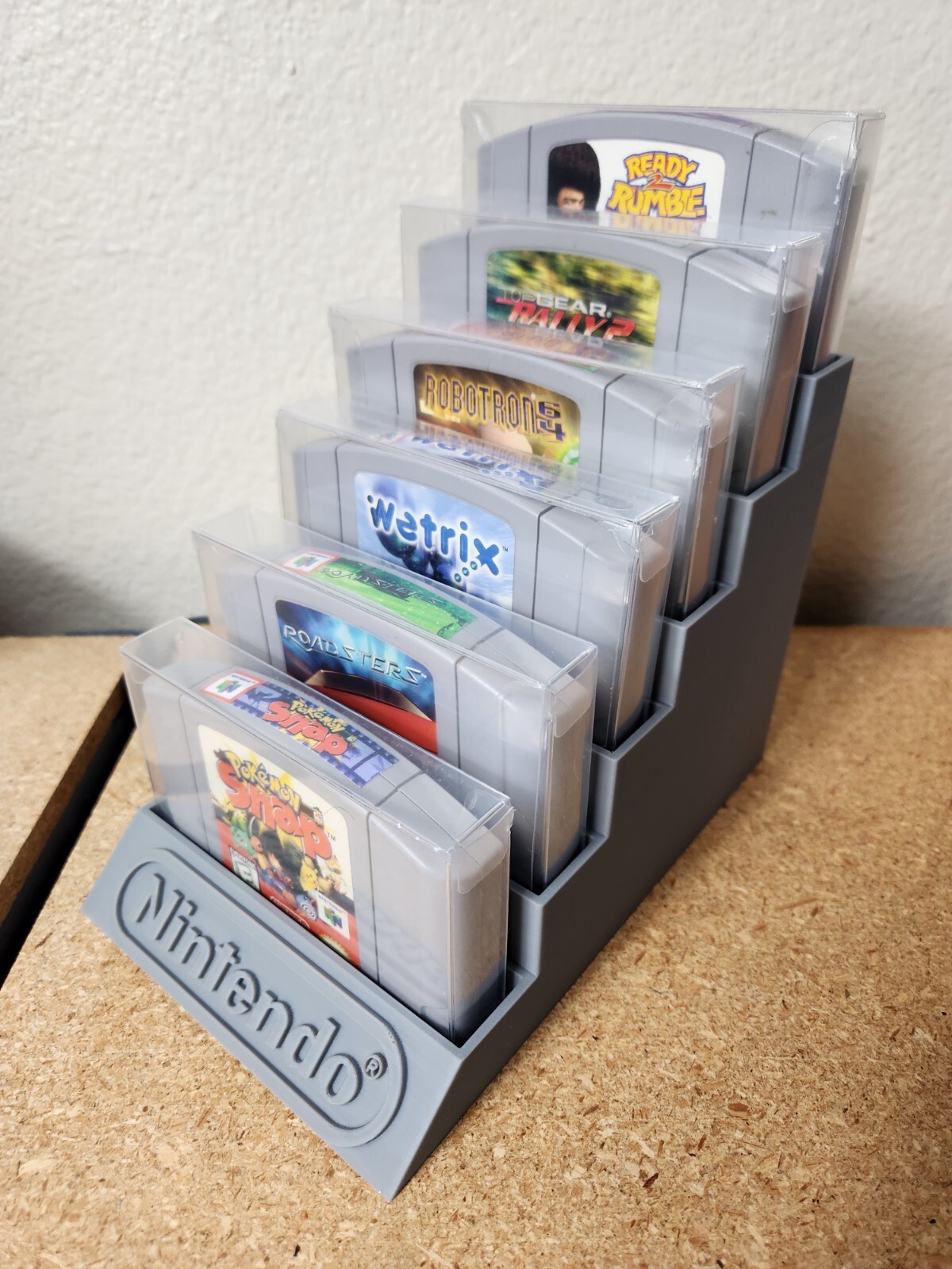 Nintendo 64, N64 Six Cartridge In Sleeve Display Stand, 3D Printed ...