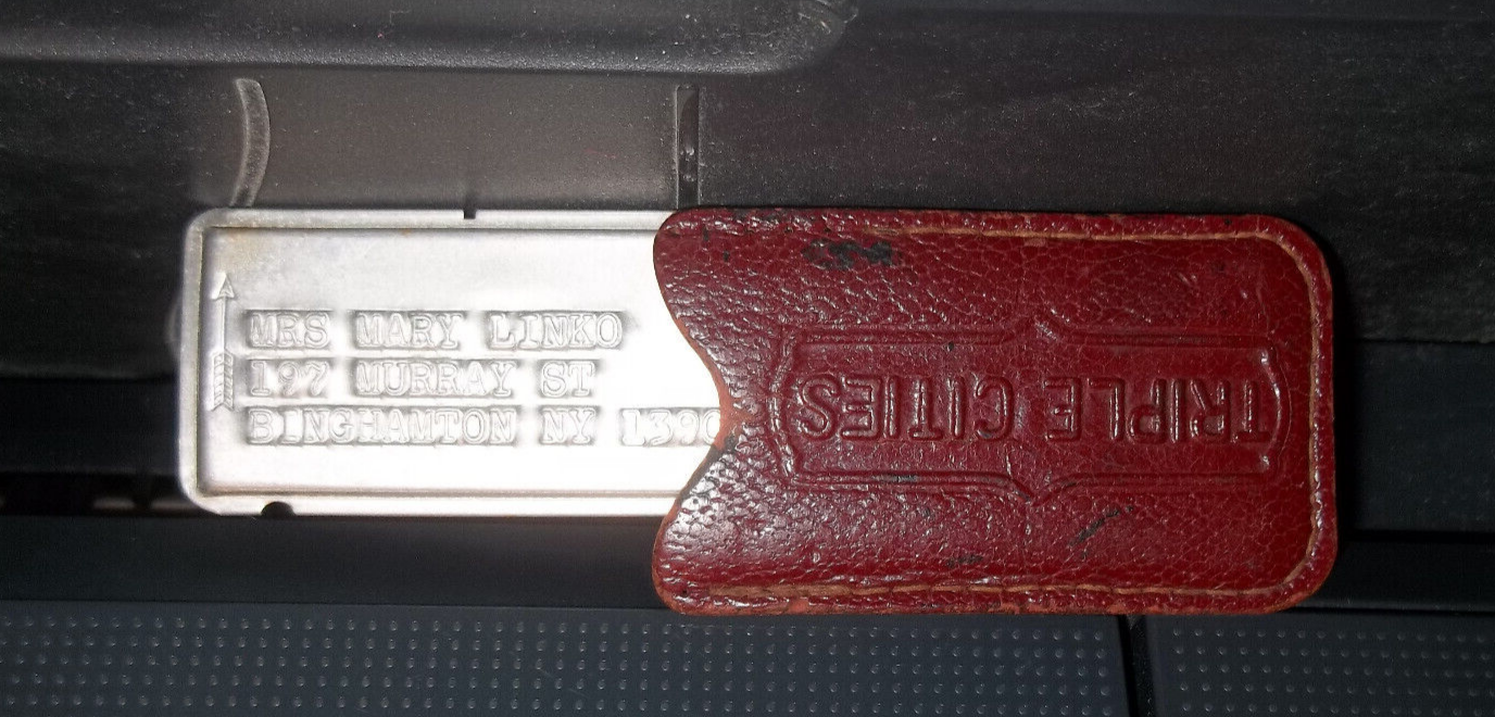 VTG Metal Charge Plate Charga-Plate Triple Cities Binghamton NY leather ...