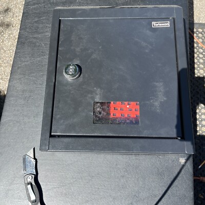 Black Through The Door Locking Drop Box Safe Heavy Duty Locking Deposit ...