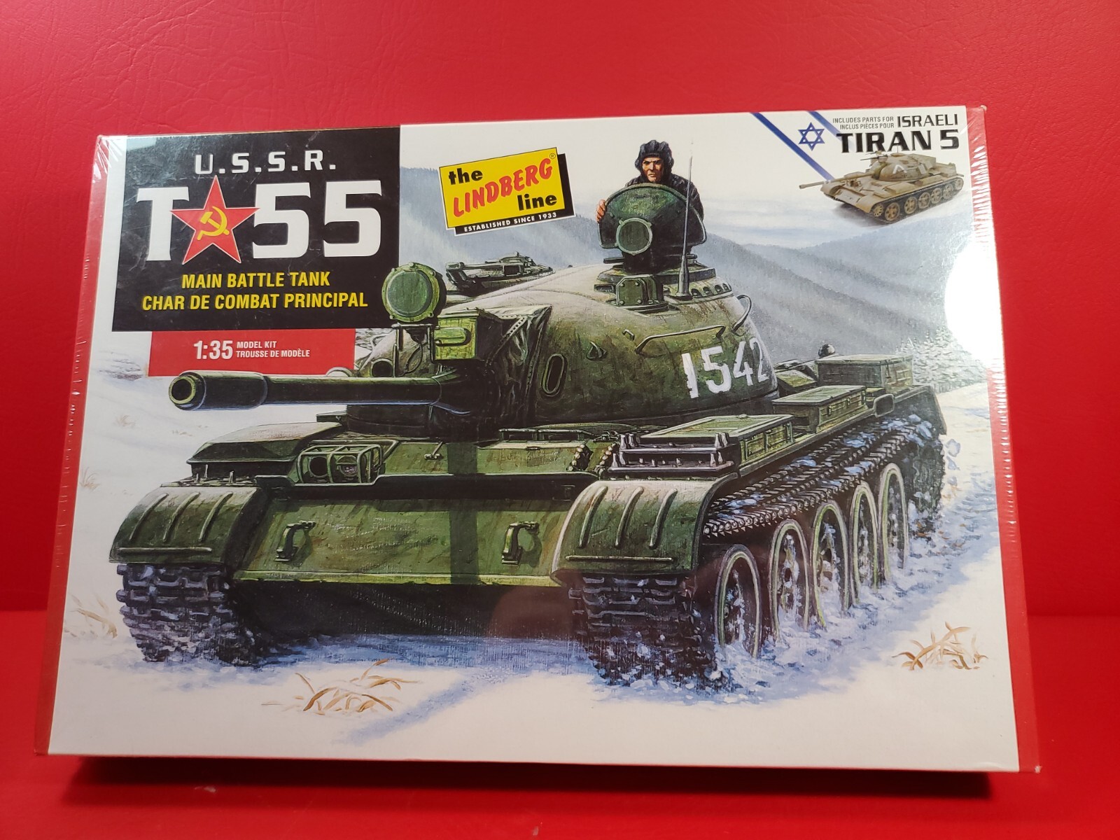 Lindberg USSR T55 Tank (Re-Issue) - Plastic Model Military Vehicle Kit ...