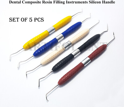 Dental Composite Resin Filling Instrument Double Ended Silicon Handle 5 ...