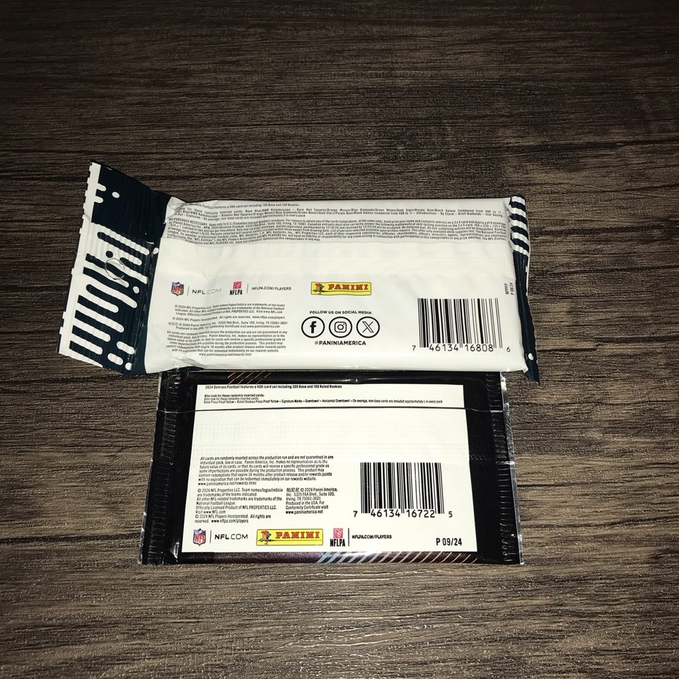 2024 Panini Absolute 20 Card Hanger Pack & 2024 Donruss Football 5 Card ...