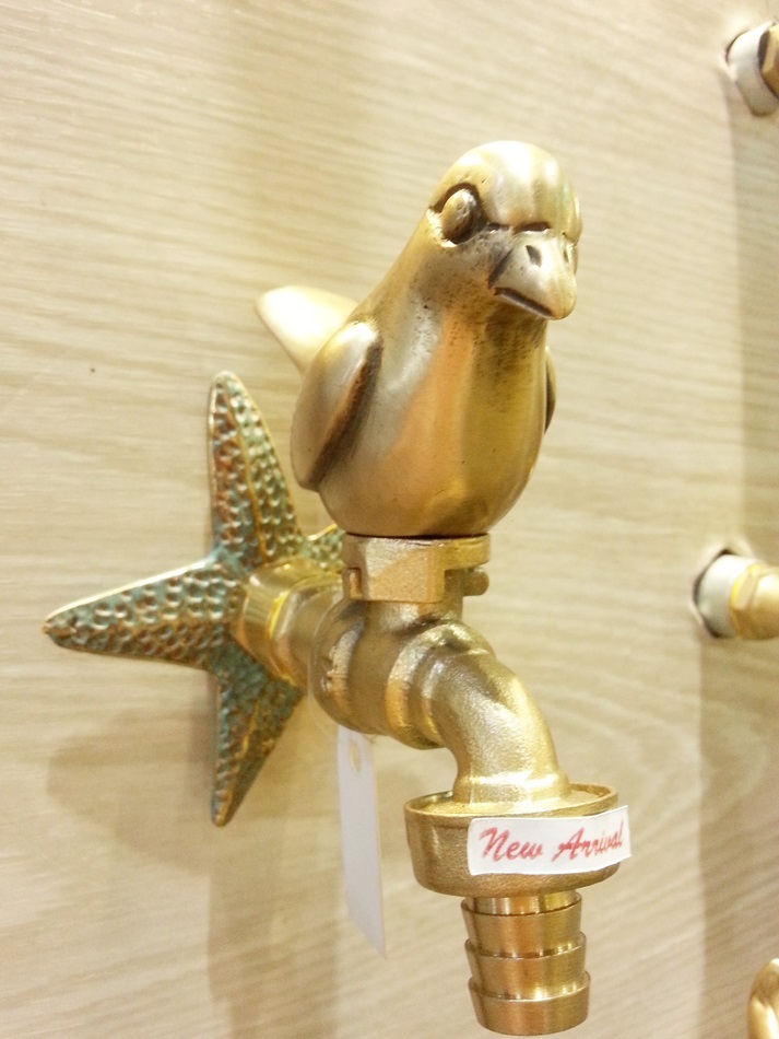 Brass Garden Tap Faucet NEW BIRD Spigots Vintage Water Home Decor ...