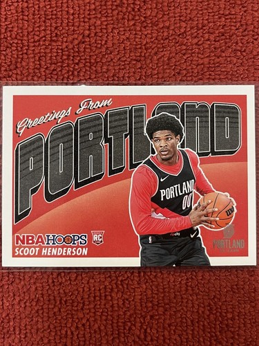Scoot Henderson Rookie Card 2023-24 Panini Hoops Basketball Rookie ...