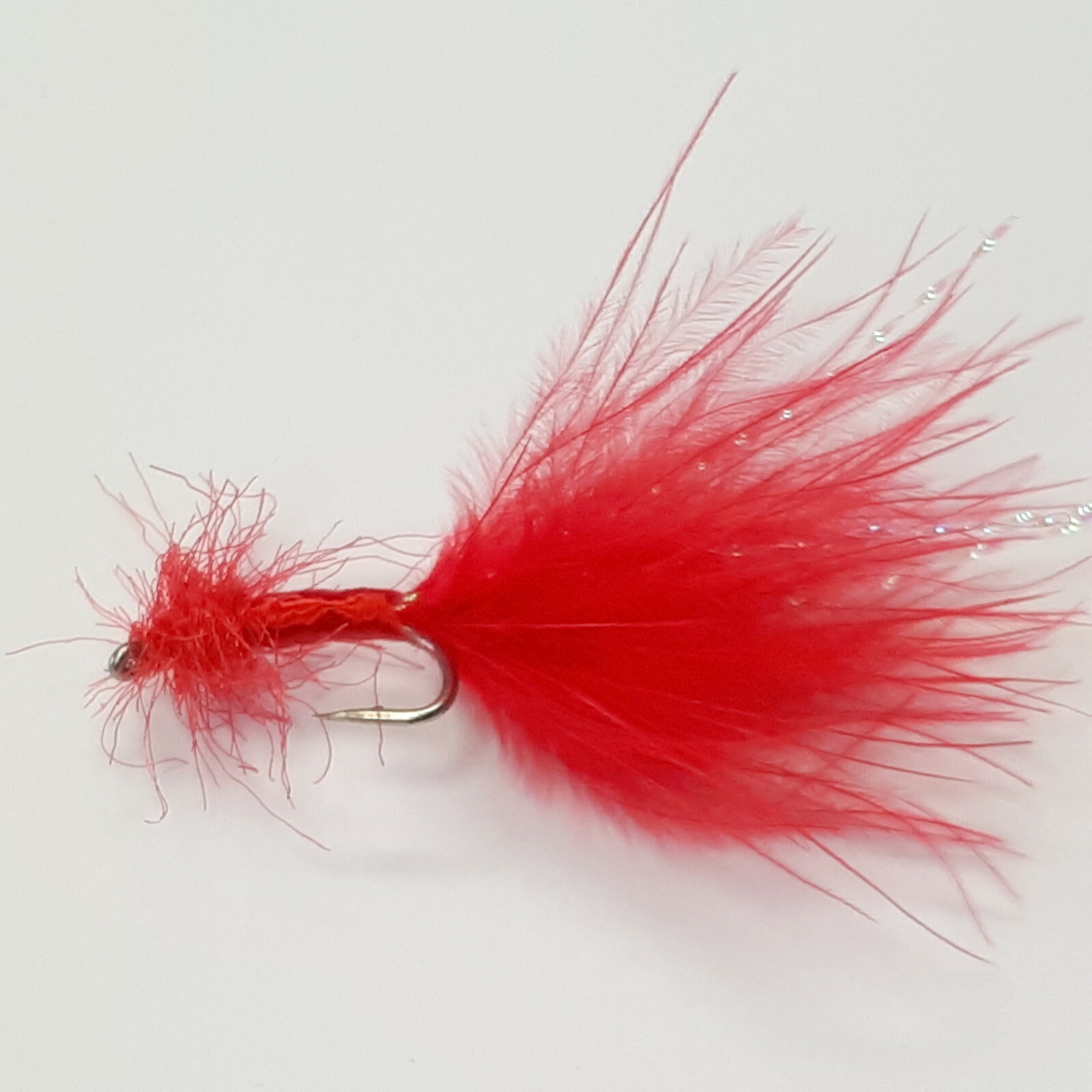 3 x Marabou Bloodworm Fly Fishing Trout Flies Sizes 10,12,14,16 ...