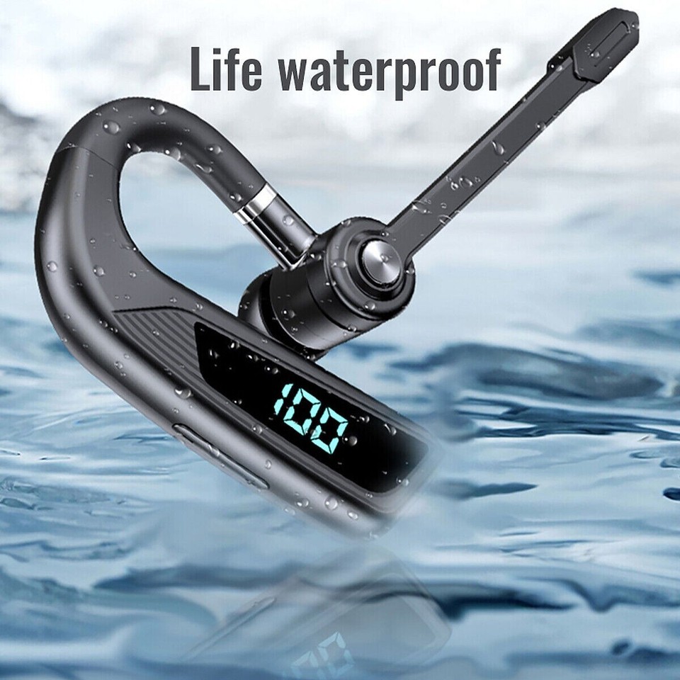 Bluetooth 5.2 Earpiece Wireless Headset Driving Trucker Earbuds Noise ...