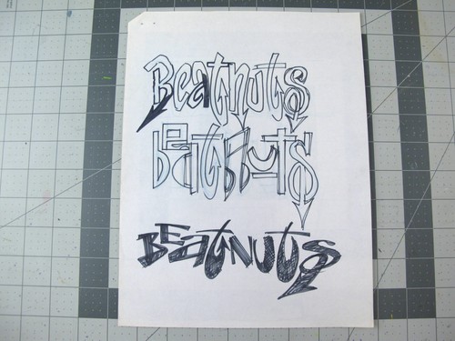 vtg 1990s hip hop Original art Joe Buck concept logo Beat Nuts Beatnuts ...