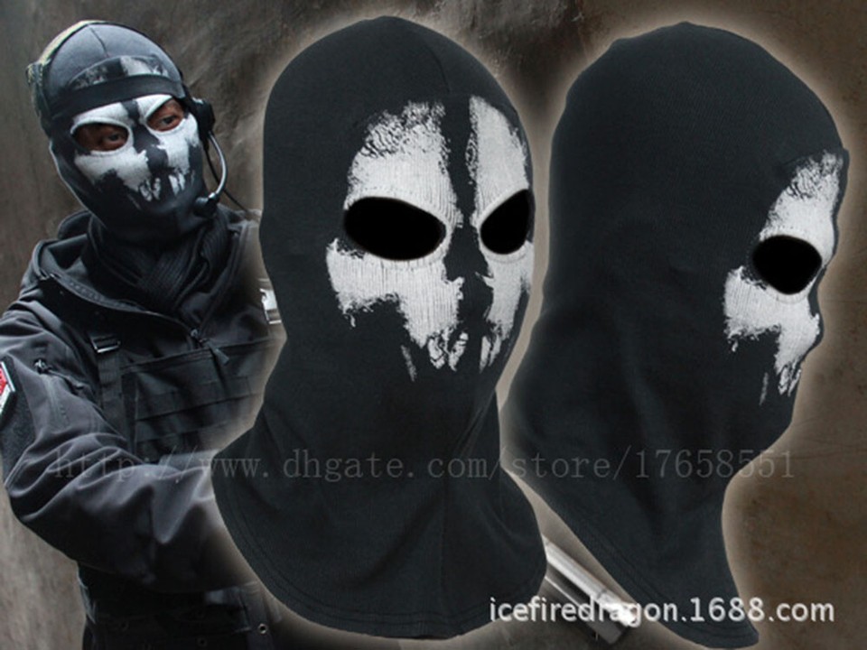 Tactical Skeleton Ghost Balaclava Full Face Mask Classic Punisher ...