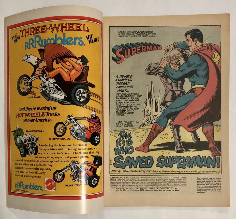 Superman #251 & #253 High Grade Set Bronze Age (1972) Marvel Comics Lot ...