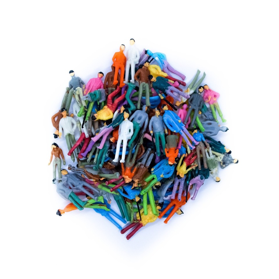 UK 100x Standing Figures Passengers Model Railway OO HO Hornby OOSTA ...