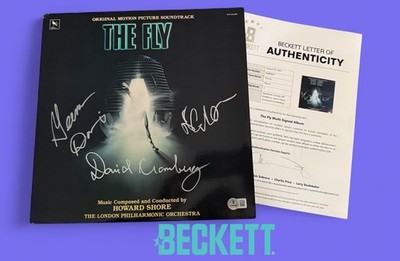 DAVID CRONENBERG SIGNED THE FLY LP VINYL ALBUM JEFF GOLDBLUM BECKETT ...