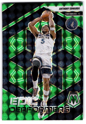 2024-25 Panini Mosaic #9 Anthony Edwards Epic Performers Mosaic Green ...