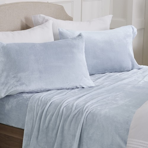 Ultra Soft Micro Fleece Sheets Set with Extra Deep Pockets | Queen Size ...