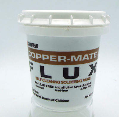 4 oz COPPER-MATE PASTE FLUX Canfield Stained Glass Soldered Art Pendant ...