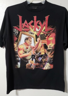 Jackyl PRE-OWNED Push Comss To Shove GIANT Tag SIze XL Black T-Shirt | eBay
