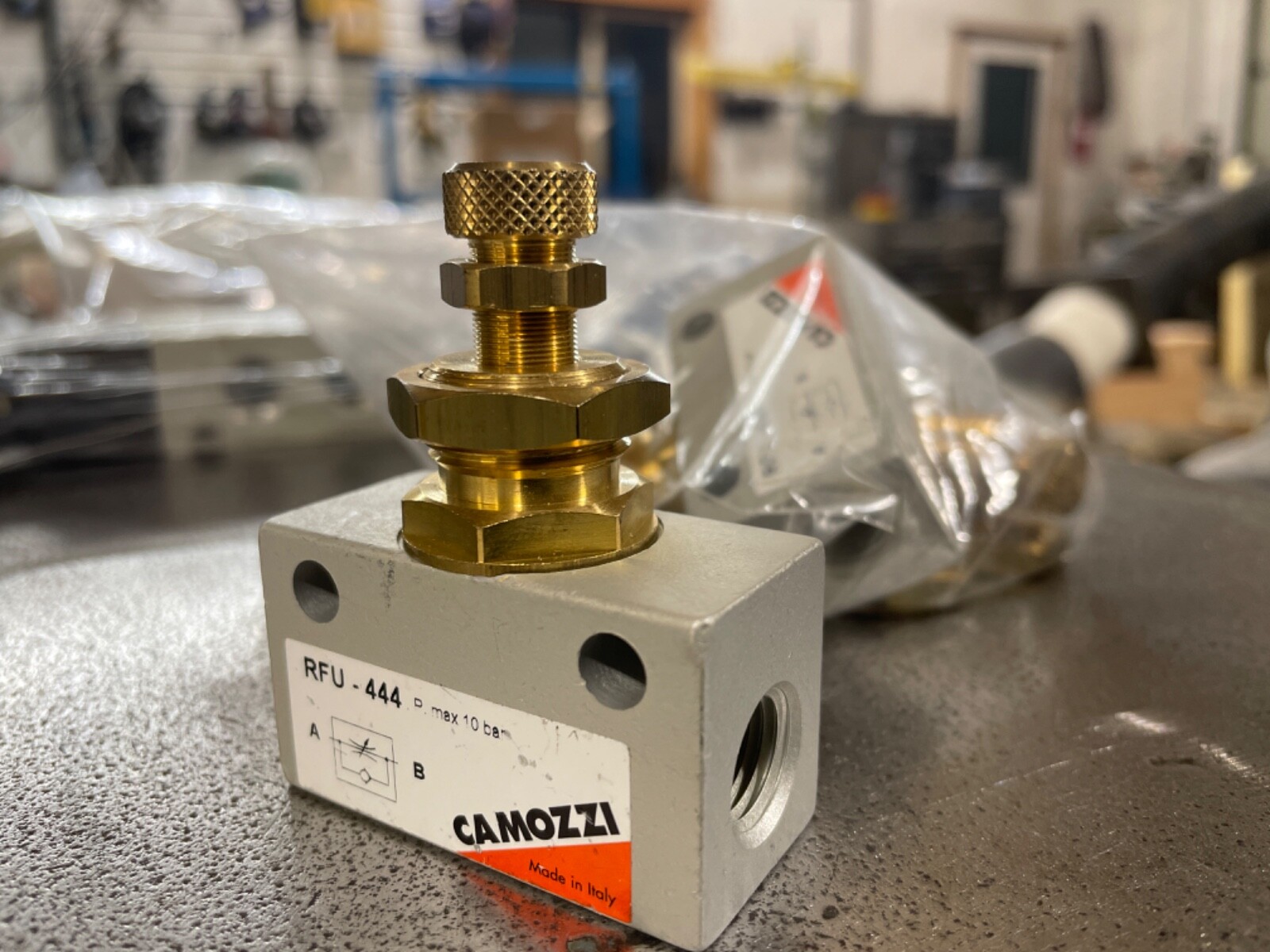 CAMOZZI RFU 444 Inline pneumatic flow control valve unidirectional 10 ...