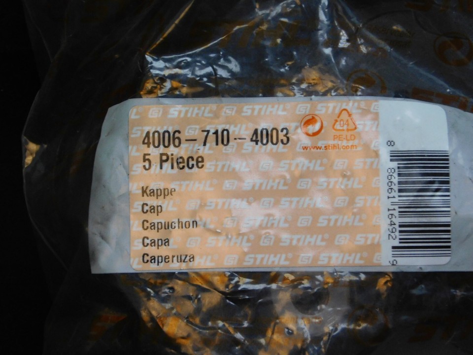 Stihl - 5 Count - 4006 710 4003 - Bump Knob/Cap - OEM Equipment - Free ...