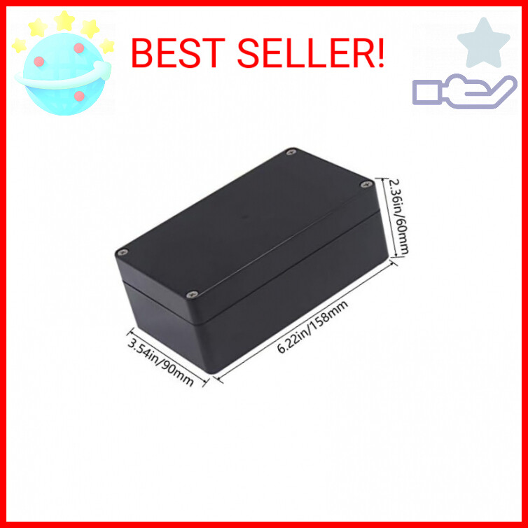 Project Box IP65 Waterproof Junction Box ABS Plastic Black Electrical ...