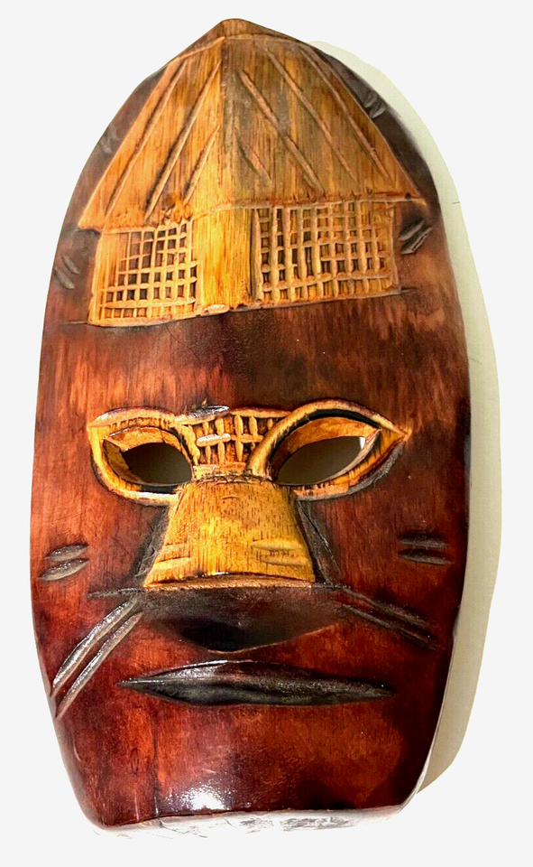 Rare Fijian Hand-Carved Tribal Mask - Authentic South Pacific Wall ...