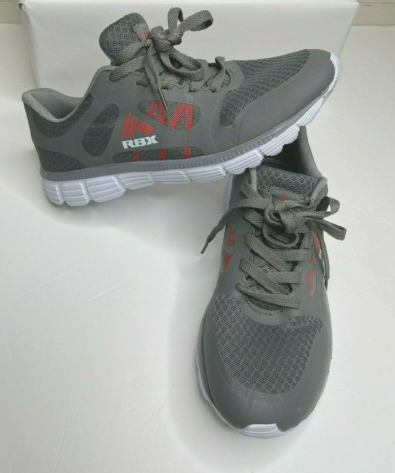 Reebok RBX Active Running Shoes Men's 9.5 Sneakers Gray Red Excellent ...