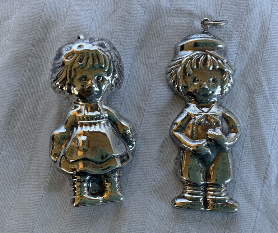 Vintage Sterling Silver Raggedy Ann And Raggedy Andy Pins And Pendant ...